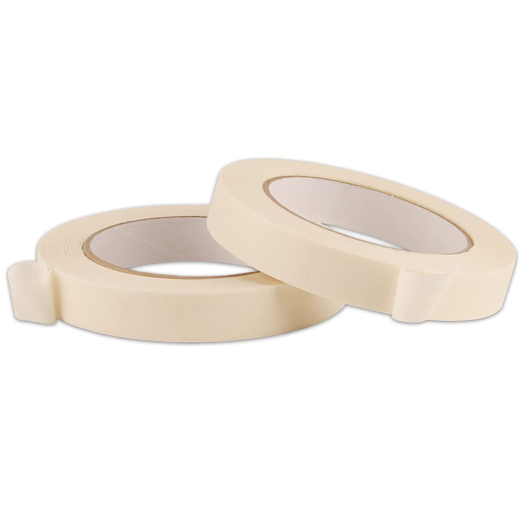 Lichamp Masking Tape 3/4 inch, 2 Pack General Purpose Masking Tape, White Masking Paper for Painting, Arts, Crafts, 3/4 inch x 55 Yards x 2 Rolls (110 Total Yards)