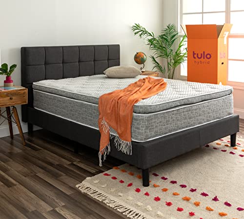 Tulo by Mattress Firm | 12 INCH Memory Foam Plus Coil Support Hybrid Mattress | Bed-in-A-Box | Plush Comfort | Queen