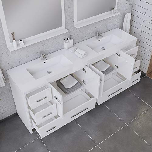 Alya Bath Sortino Bathrrom Vanity, White