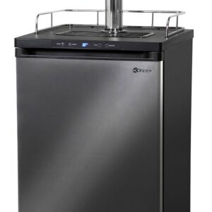 Kegco 3PK309X-2 Keg Dispenser, 2 Tap, Black Stainless Steel