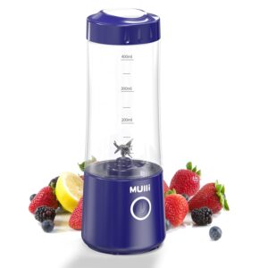 mulli portable blender,usb rechargeable personal mixer for smoothie and shakes, mini blender with six blades for baby food,travel,gym