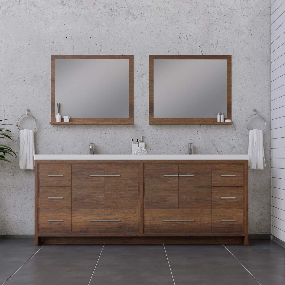 Alya Bath Sortino Bathroom Vanity, Rosewood