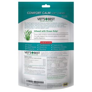 Vet's Best Comfort Calm Calming Soft Chews Dog Supplements | Dog Calming Aid Supports Dog Balances Behavior | Promotes Relaxation | 90 Day Supply