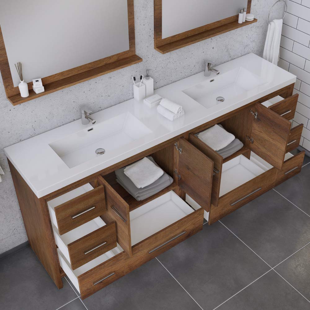 Alya Bath Sortino Bathroom Vanity, Rosewood