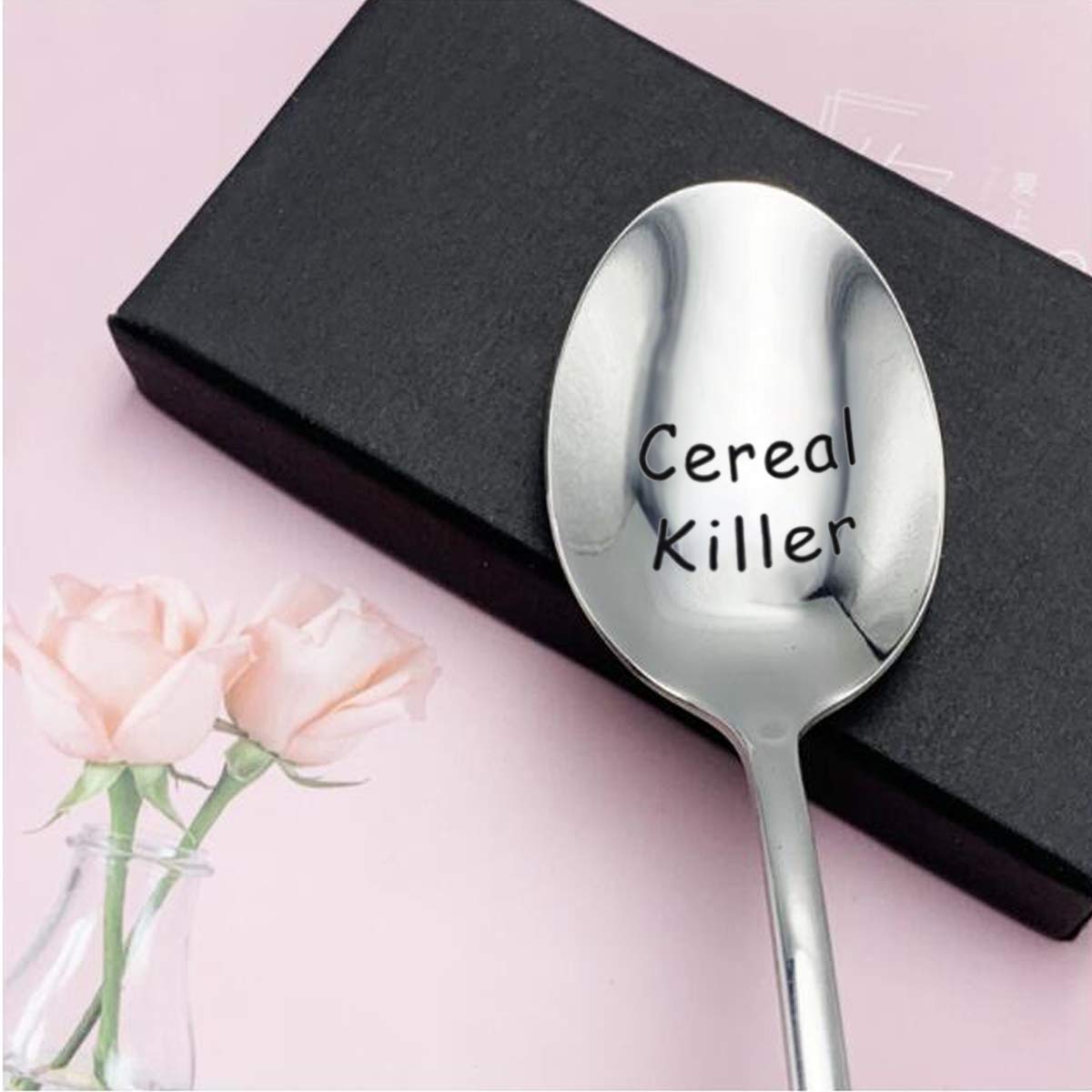 Cereal Killer - Dad Gifts for Men - Funny Fathers Day Dad Gifts from Daughter Son - Laser Engraved Cereal Killer Spoon - Stainless Steel Spoons - Cute Cereal Lovers Gifts for Dad Who Wants Nothing