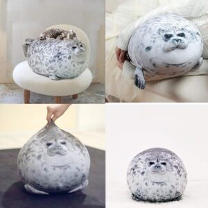 YOZATIA Chubby Blob Seal Pillow, Giant Stuffed Animals Hugging Pillow, Anime Plushies Cute Pillows Large(23.6 in)