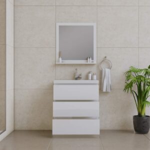 Alya Bath Paterno Bathroom Vanity, White