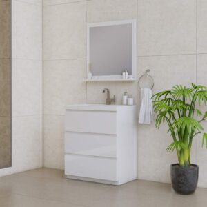 Alya Bath Paterno Bathroom Vanity, White