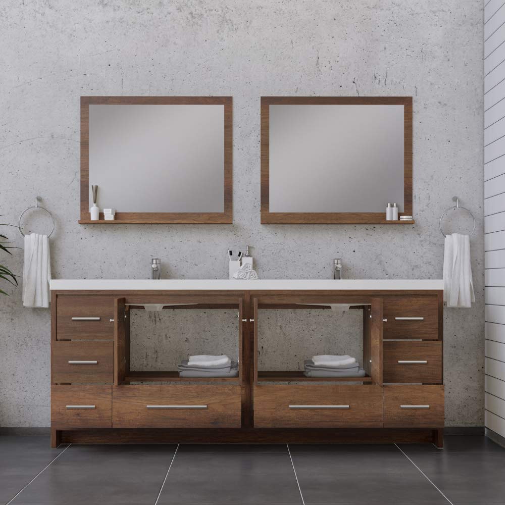 Alya Bath Sortino Bathroom Vanity, Rosewood