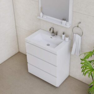 Alya Bath Paterno Bathroom Vanity, White