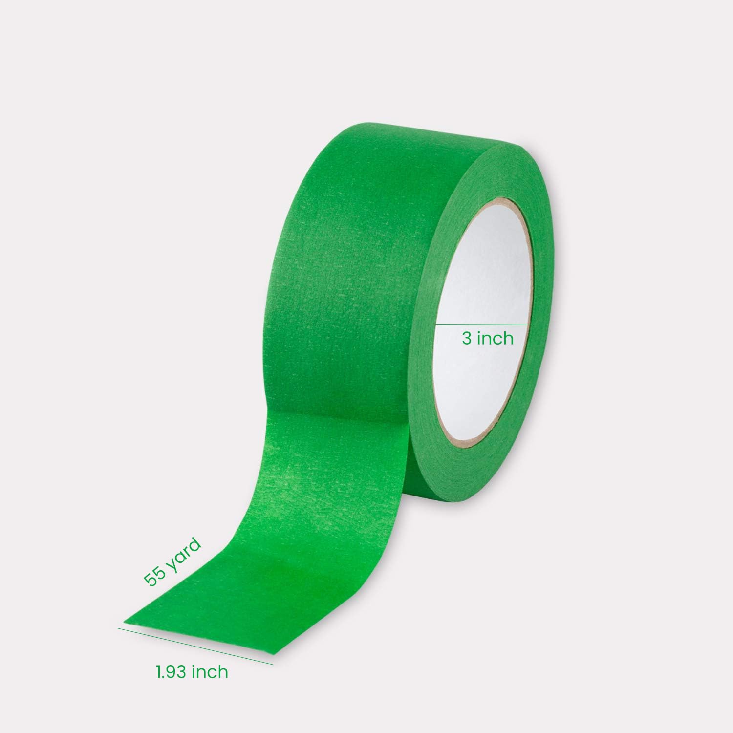 Lichamp Wide Green Painters Tape 2 inch, 1pc Medium Adhesive Green Masking Tape, 1.95 inches x 55 Yards