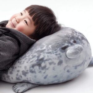 YOZATIA Chubby Blob Seal Pillow, Giant Stuffed Animals Hugging Pillow, Anime Plushies Cute Pillows Large(23.6 in)