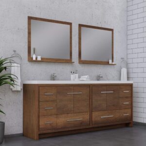 Alya Bath Sortino Bathroom Vanity, Rosewood