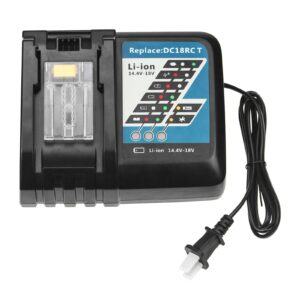 7a dc18rc rapid battery replacement charger compatible with 14.4v-18v lithium ion battery bl1415 bl1430 bl1815 bl1820b bl1830b bl1840b bl1850b bl1860b lxt400,194205-3, 194309-1 cordless tools