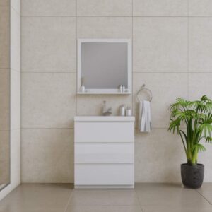 Alya Bath Paterno Bathroom Vanity, White