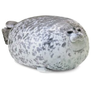 yozatia chubby blob seal pillow, giant stuffed animals hugging pillow, anime plushies cute pillows large(23.6 in)