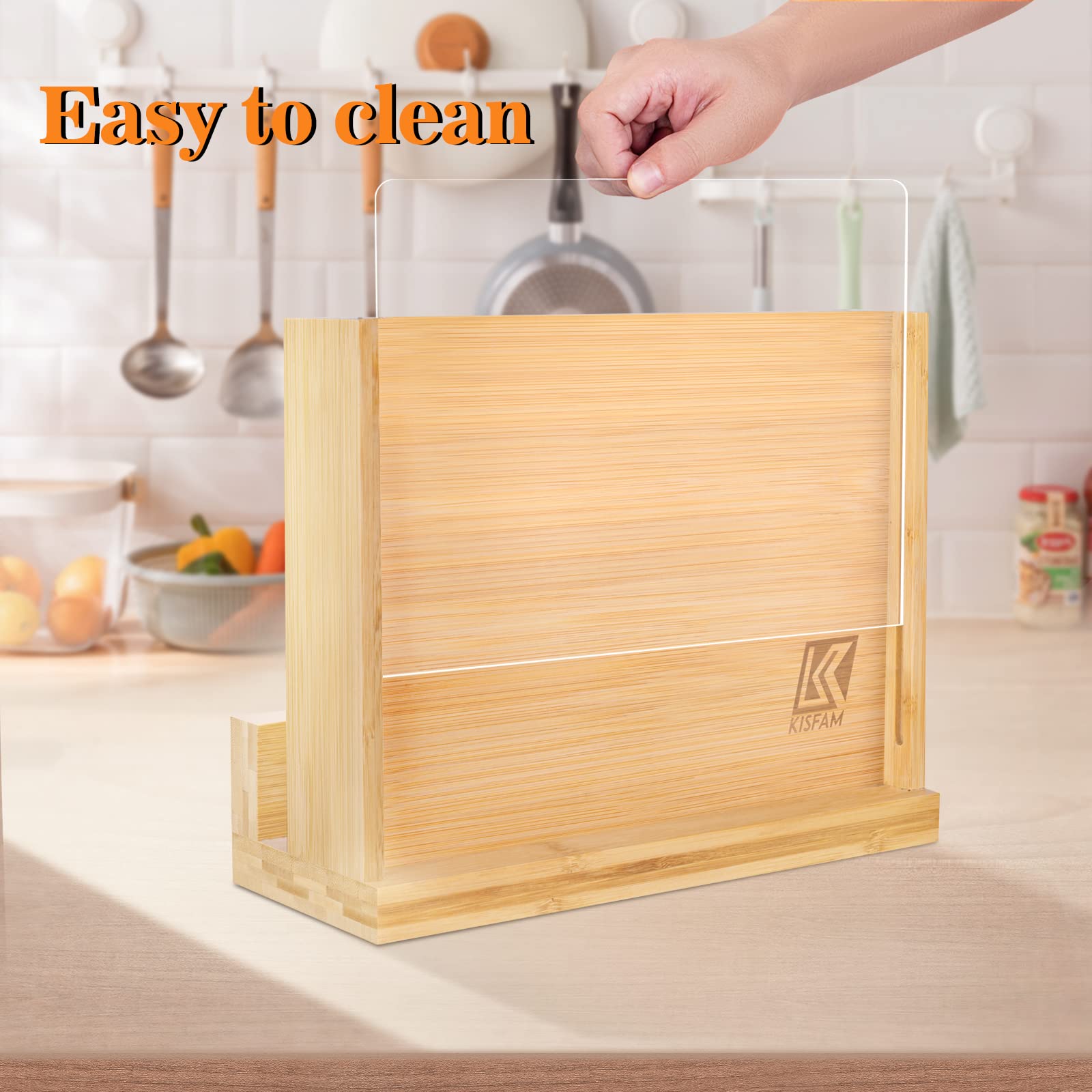 Double-Sided Magnetic Knife Block(Natural Bamboo),Knife Holder,Knife Dock with Strong Magnets,Cutlery Display Stand and Storage Rack,Large Capacity, Strongly Magnetic (30cm/11.8 inch)