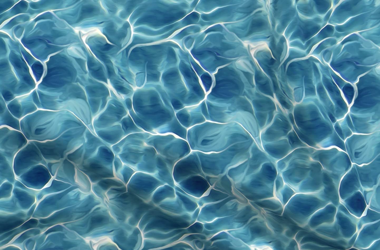 Spoonflower Fabric - Aqua Water Swimming Waves Sea Ocean Pacific Lagoon Pool Caribbean Printed on Petal Signature Cotton Fabric Fat Quarter - Sewing Quilting Apparel Crafts Decor