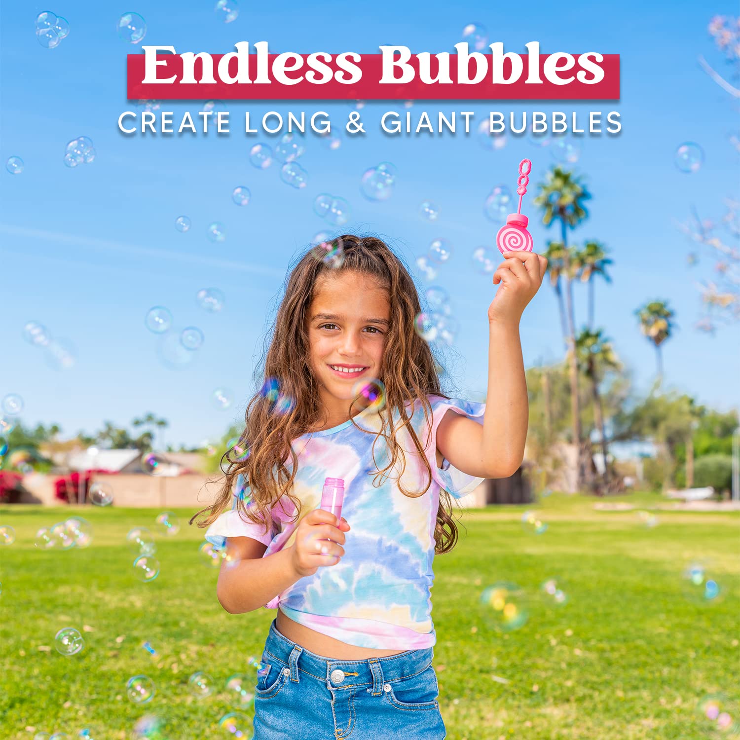 JOYIN 24 Pack Mini Bubble Wands for Themed Birthday, Wedding, Bubble Maker Toys for Kids, Summer Gifts Bubbles Fun Toys