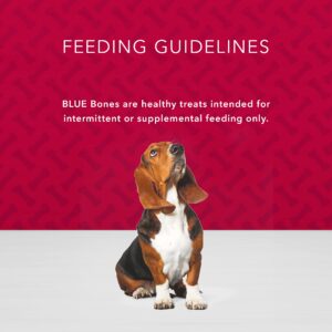 Blue Buffalo Bones Natural Crunchy Dog Treats Large Dog Biscuits Beef, 16oz. Bag, 4 Count