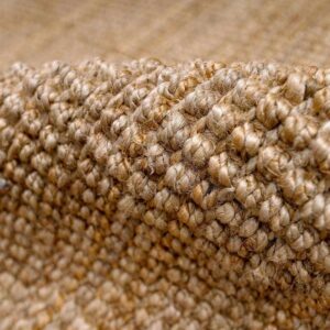 Hauteloom Moncton Handwoven Sea Grass Jute Rug - Natural Fiber Area Rug - Natural Fringe Tassel - Rattan Wicker Look Carpet - Brown - 5' x 7'6" (5x7)