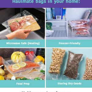 HAULMATE Vacuum Sealer Bags 11"x50' and 8"x50' 2 Rolls. Commercial Grade, BPA Free, Heavy Duty, Great for vac storage, Meal Prep or Sous Vide