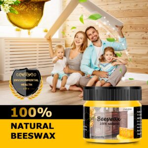 CARGEN Beeswax Furniture Polish, Wood Seasoning Beeswax for Furniture Wood Wax for Dining Table Floor Doors Chairs Cabinets to Protect and Care 2pcs Beeswax Polish