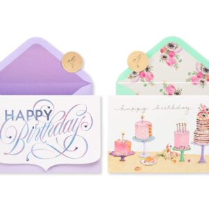 Papyrus Birthday Cards for Her, Cakes (2-Count)