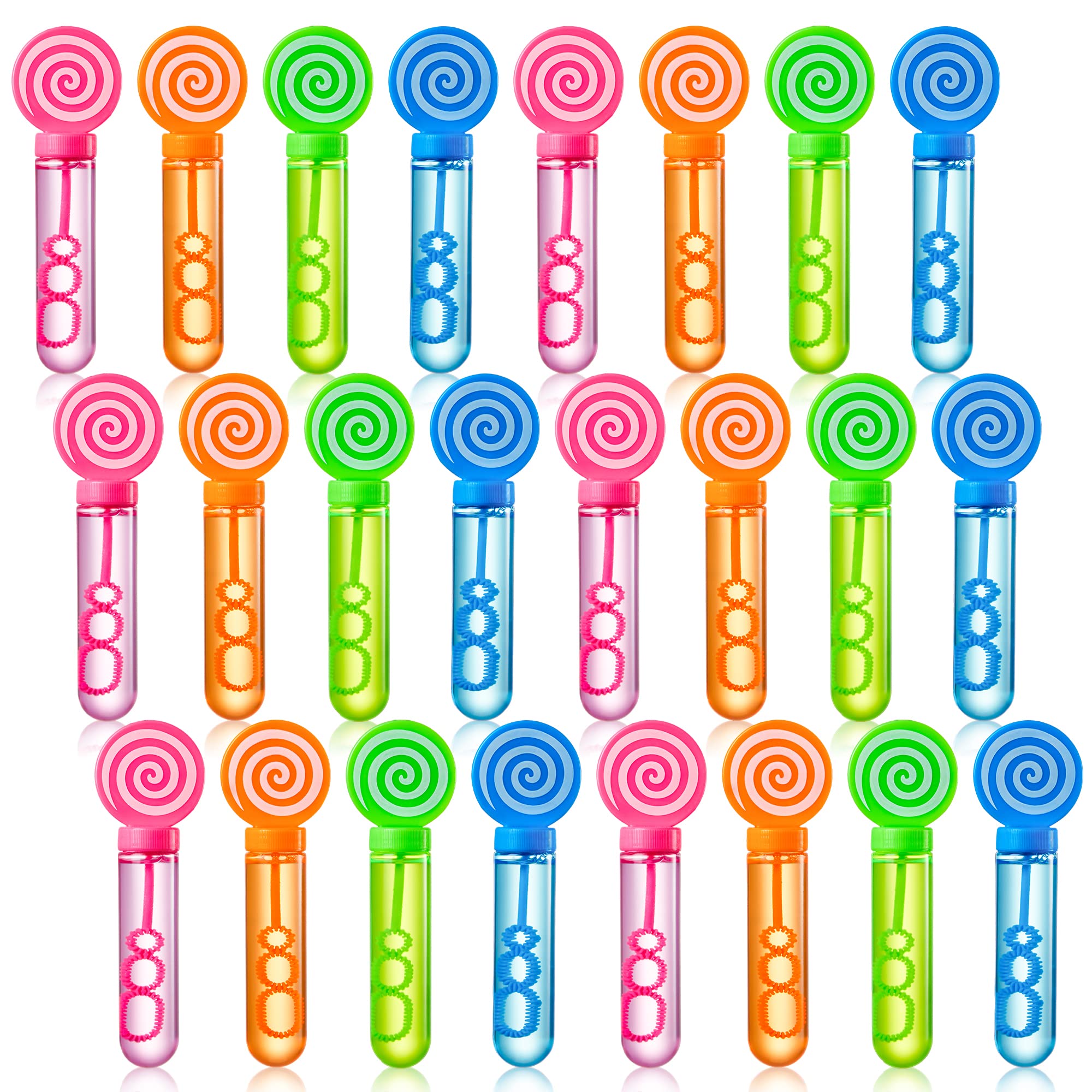 JOYIN 24 Pack Mini Bubble Wands for Themed Birthday, Wedding, Bubble Maker Toys for Kids, Summer Gifts Bubbles Fun Toys