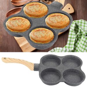 Omelet Pan, Ergonomic Maifan Stone Coating 4 Hole Cooking Pan, Multipurpose Kitchen for Home