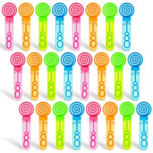 joyin 24 pack mini bubble wands for themed birthday, wedding, bubble maker toys for kids, summer gifts bubbles fun toys