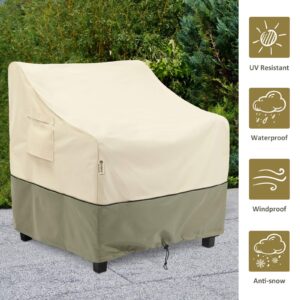 COSFLY Outdoor Furniture Patio Chair Covers Waterproof Clearance, Lounge Deep Seat Cover, Lawn Furnitures Covers Fits up to 29W x 30D x 36H inches(2 Pack)