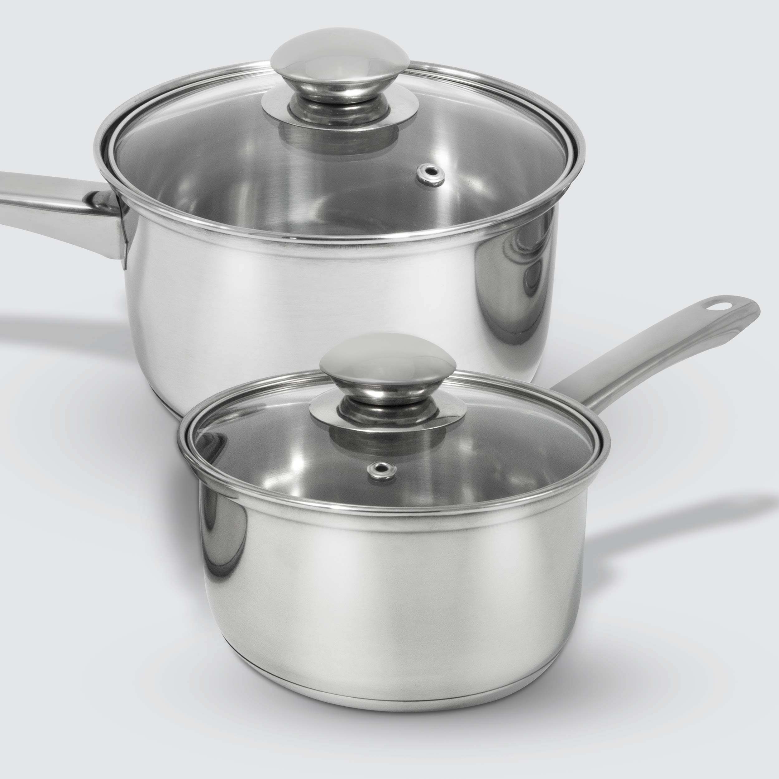 ExcelSteel w/Encapsulated Base & Tools Versatile for Any Kitchen Stainless Cookware Set, 10 Pc