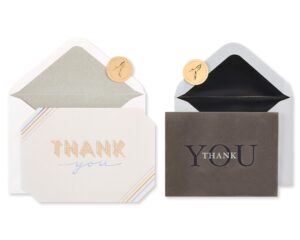 papyrus thank you cards with envelopes, business (2-count)