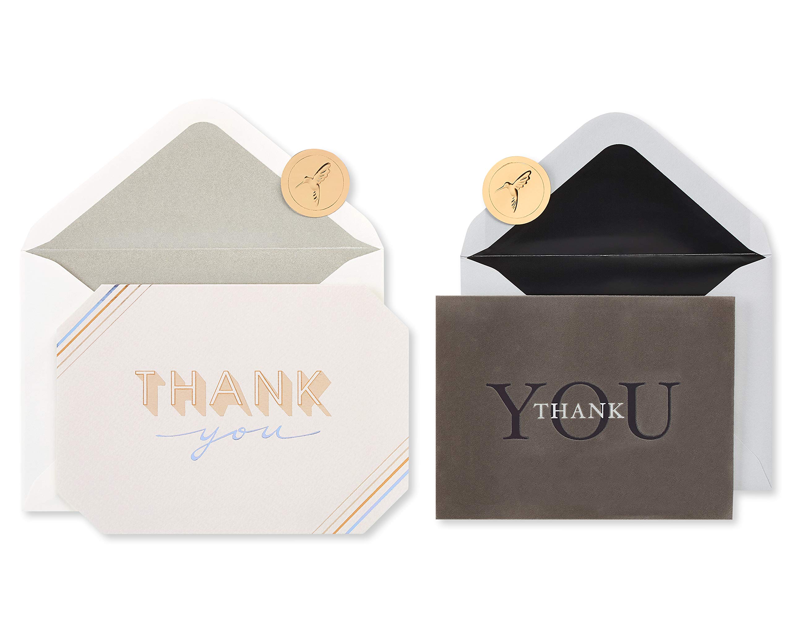 Papyrus Thank You Cards with Envelopes, Business (2-Count)