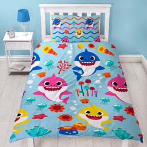 Character World Baby Shark Rainbow Single Duvet Cover Set