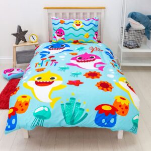 Character World Baby Shark Rainbow Single Duvet Cover Set