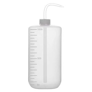 labasics chemical wash bottle, 1-pack plastic safety lab squeeze wash bottle, ldpe with narrow mouth, 1000 ml (8 oz)/1 bottle