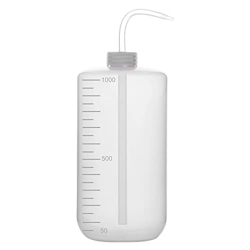 Labasics Chemical Wash Bottle, 1-Pack Plastic Safety Lab Squeeze Wash Bottle, LDPE with Narrow Mouth, 1000 ml (8 oz)/1 Bottle