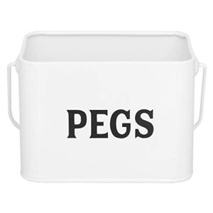 home basics cs37374 peg holder, 7.75" x 4.5" x 4.5", white