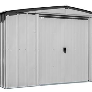 Arrow Classic Steel Storage Shed, 10x8, Flute Grey