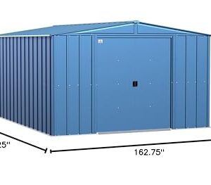 Arrow Classic Steel Storage Shed, 10x14, Blue Grey