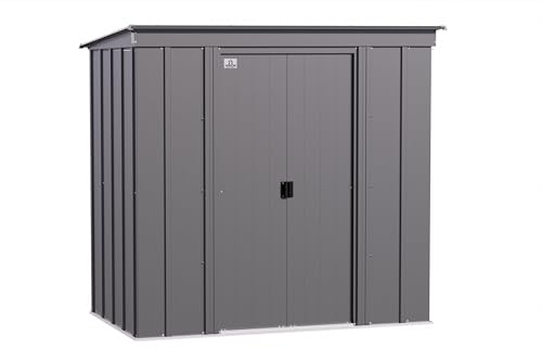 Arrow Classic Steel Storage Shed, 6x4, Charcoal