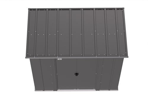 Arrow Classic Steel Storage Shed, 6x4, Charcoal