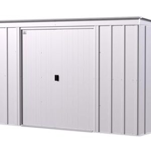 Arrow Classic Steel Storage Shed, 10x4, Flute Grey