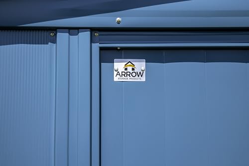 Arrow Classic Steel Storage Shed, 10x14, Blue Grey