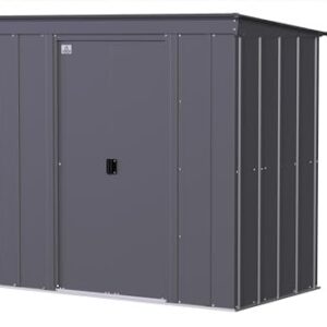 Arrow Classic Steel Storage Shed, 6x4, Charcoal