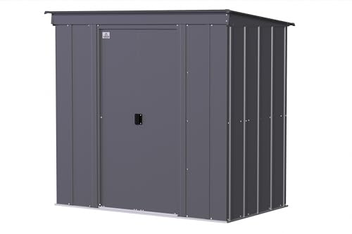 Arrow Classic Steel Storage Shed, 6x4, Charcoal