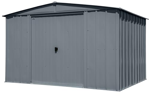 Arrow Classic Steel Storage Shed, 10x8, Charcoal