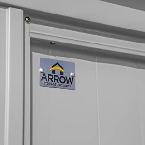 Arrow Classic Steel Storage Shed, 10x4, Flute Grey